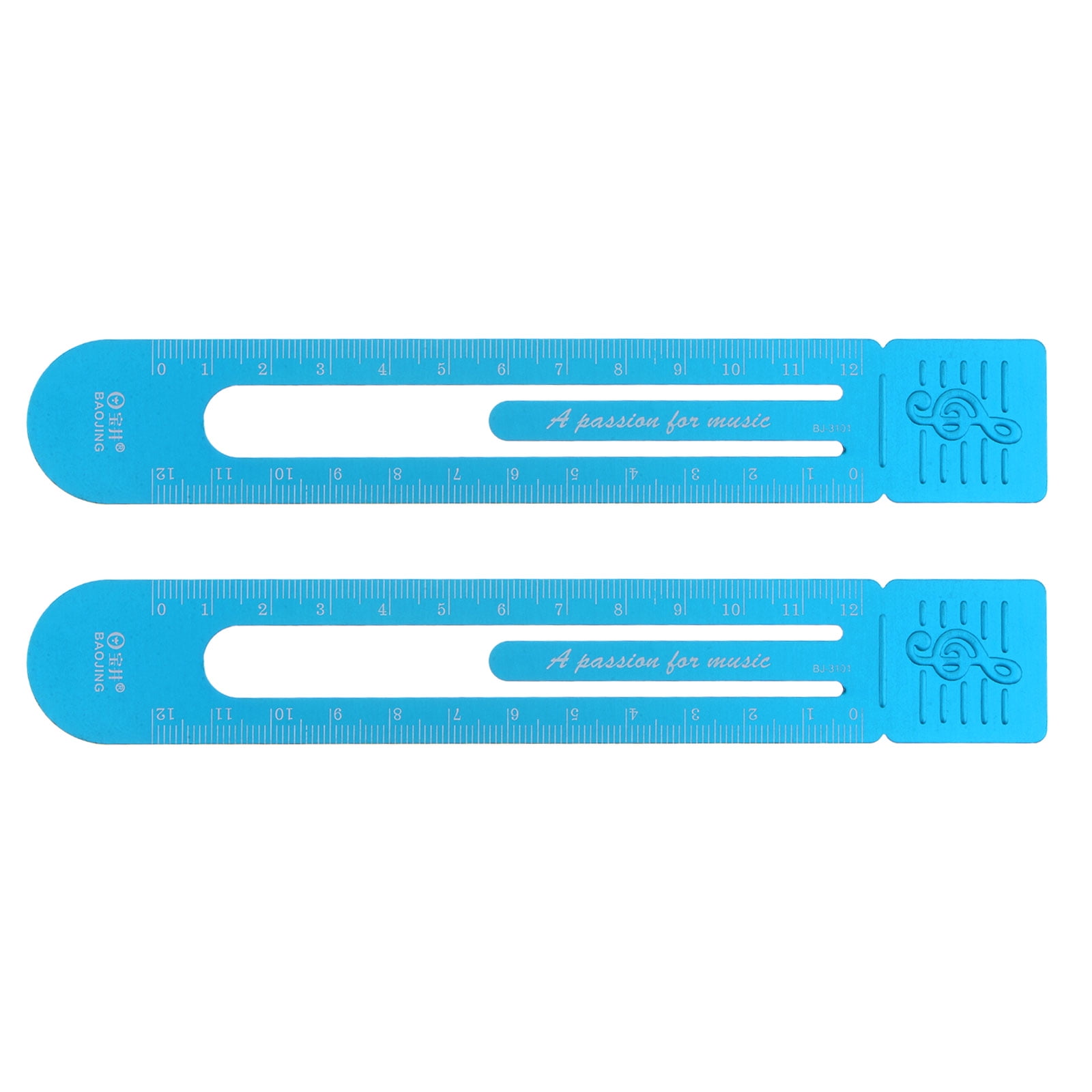 Straight Ruler 12cm Metric Bookmark Clip Design Ruler Blue, 2 Pieces ...