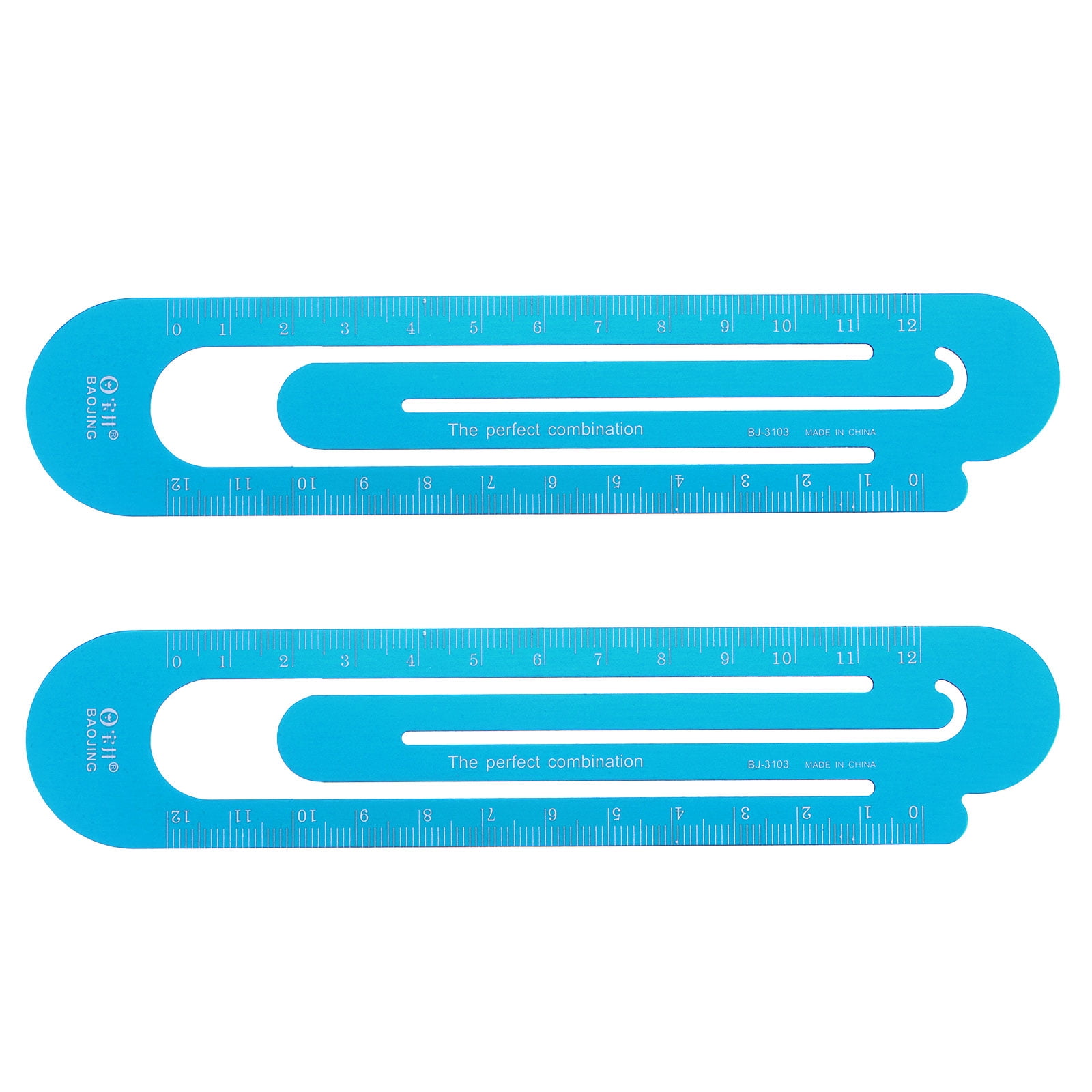 Straight Ruler 12cm Metric Bookmark Clip Ruler Blue, 2 Pieces - Walmart.com