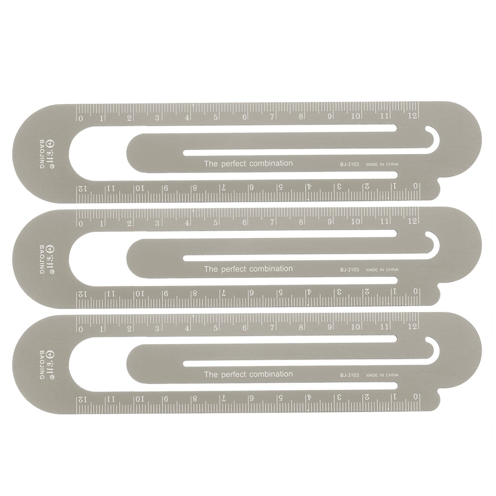 Straight Ruler 12cm Metric Paper Clip Design Bookmark Measuring Tool ...