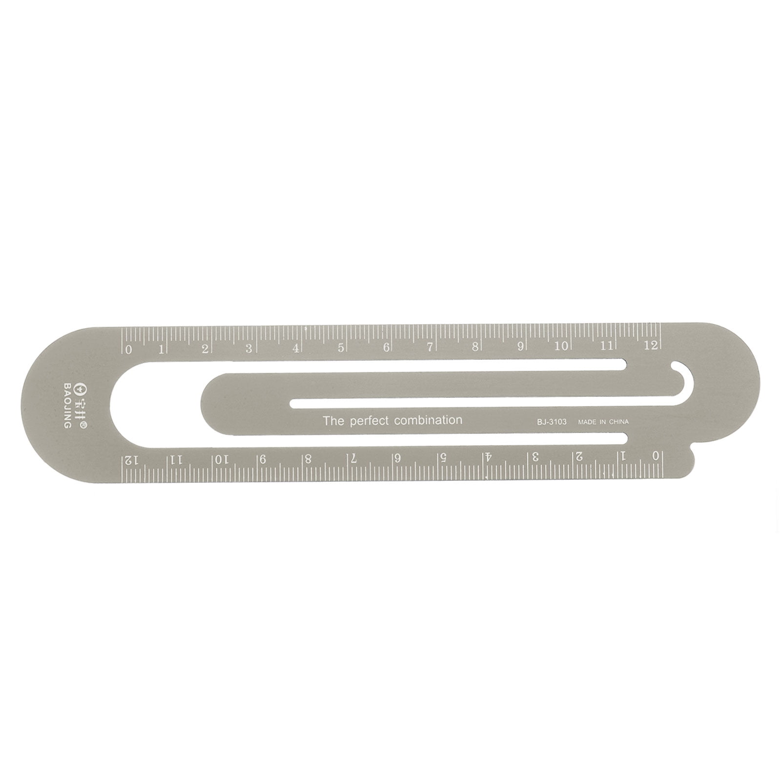 Straight Ruler 12cm Metric Paper Clip Design Bookmark Measuring Tool ...