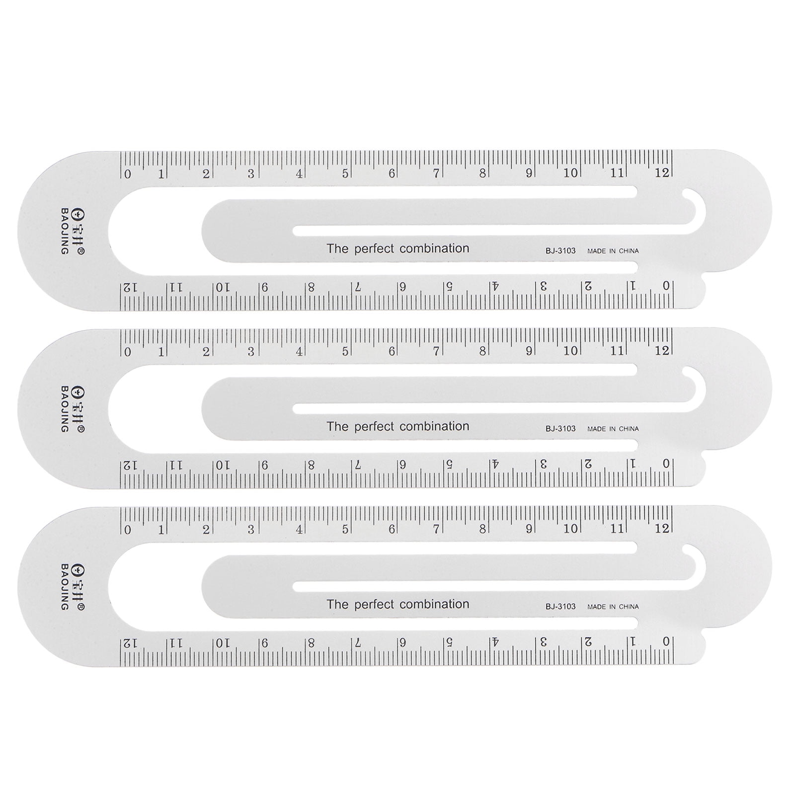 Straight Ruler 12cm Metric Paper Clip Design Bookmark Measuring Tool ...