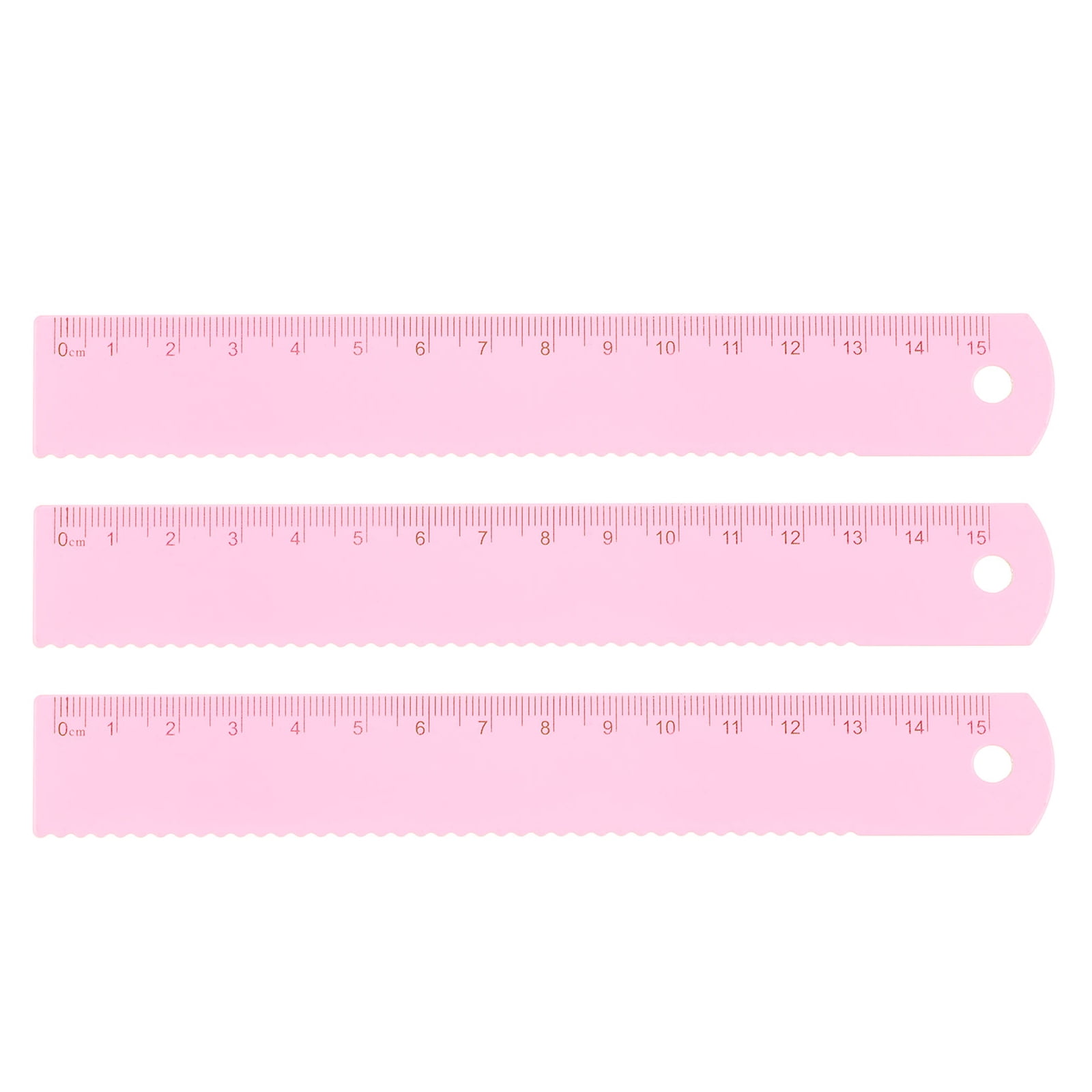 Uxcell Straight Ruler 15cm Metric Wave Edge with Hole Measuring Tool ...