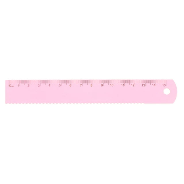 Uxcell Straight Ruler 15cm Metric Wave Edge with Small Hole Measuring ...