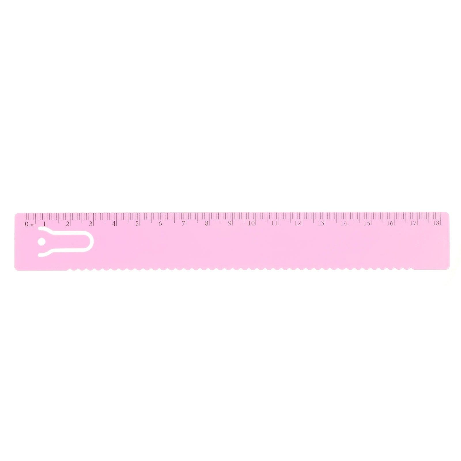 Uxcell Straight Ruler 18cm Wave Edge Hollow Design with Hole Measuring ...