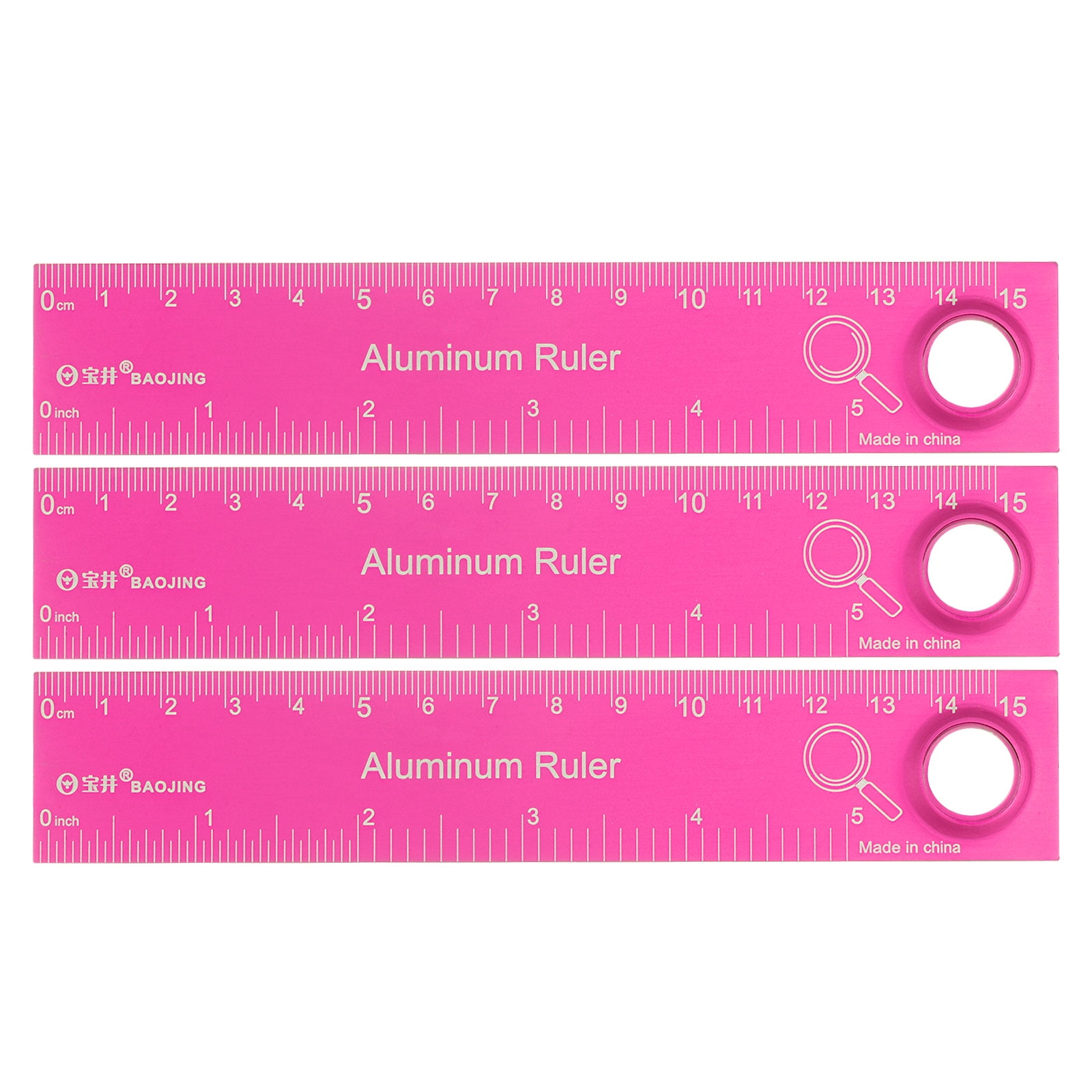 Straight Ruler 6 Inch Metric English System Magnifier Measuring Tool ...