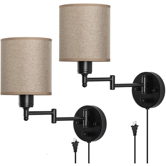 Walmart Electric Cord Mounted Adjustable Swing Arm Wall Lamp, Modern ...