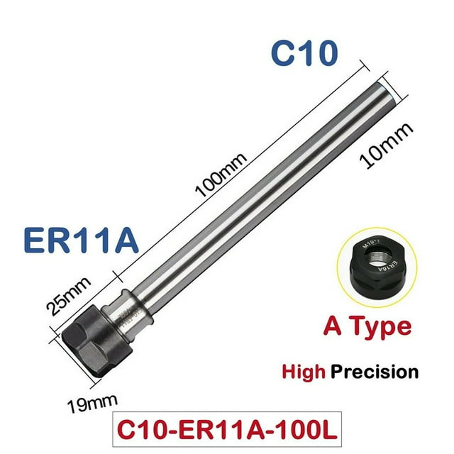 Straight Shank Extension Mini Collet Chuck for ER8 ER11 ER16 ER20 for ...