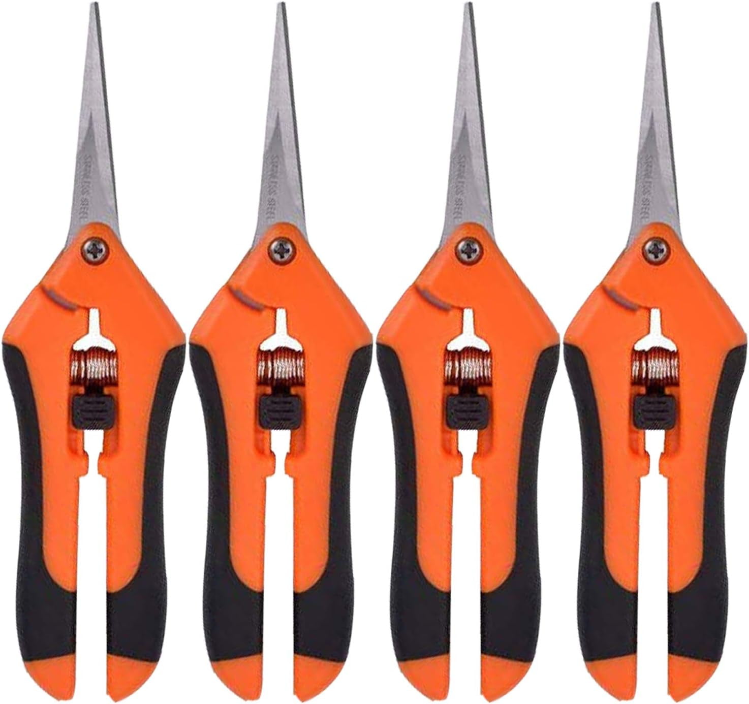 Straight Stainless Steel Blades, Ergonomic Rubber Grip, Pruning Shears ...