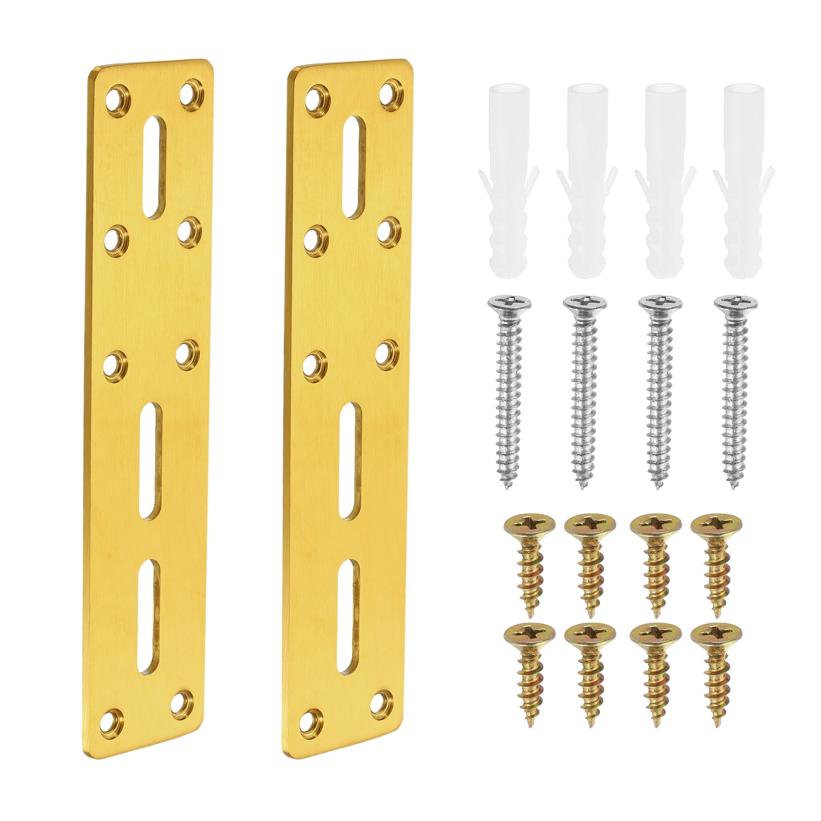 Straight Steel Flat Plate, 2Pcs 177x40mm - Heavy Duty Mending Plate ...