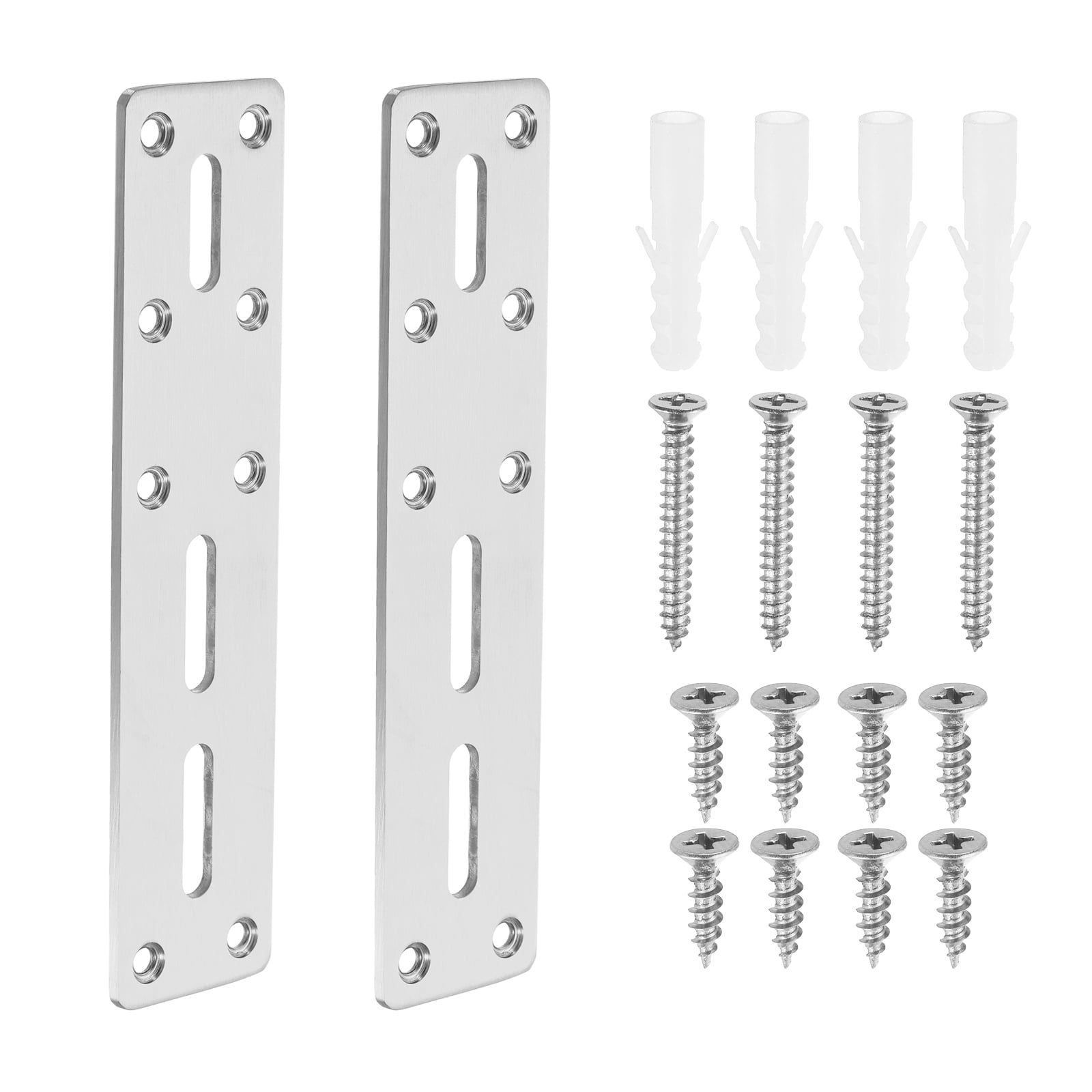 Straight Steel Flat Plate, 2Pcs 177x40mm - Heavy Duty Mending Plate ...