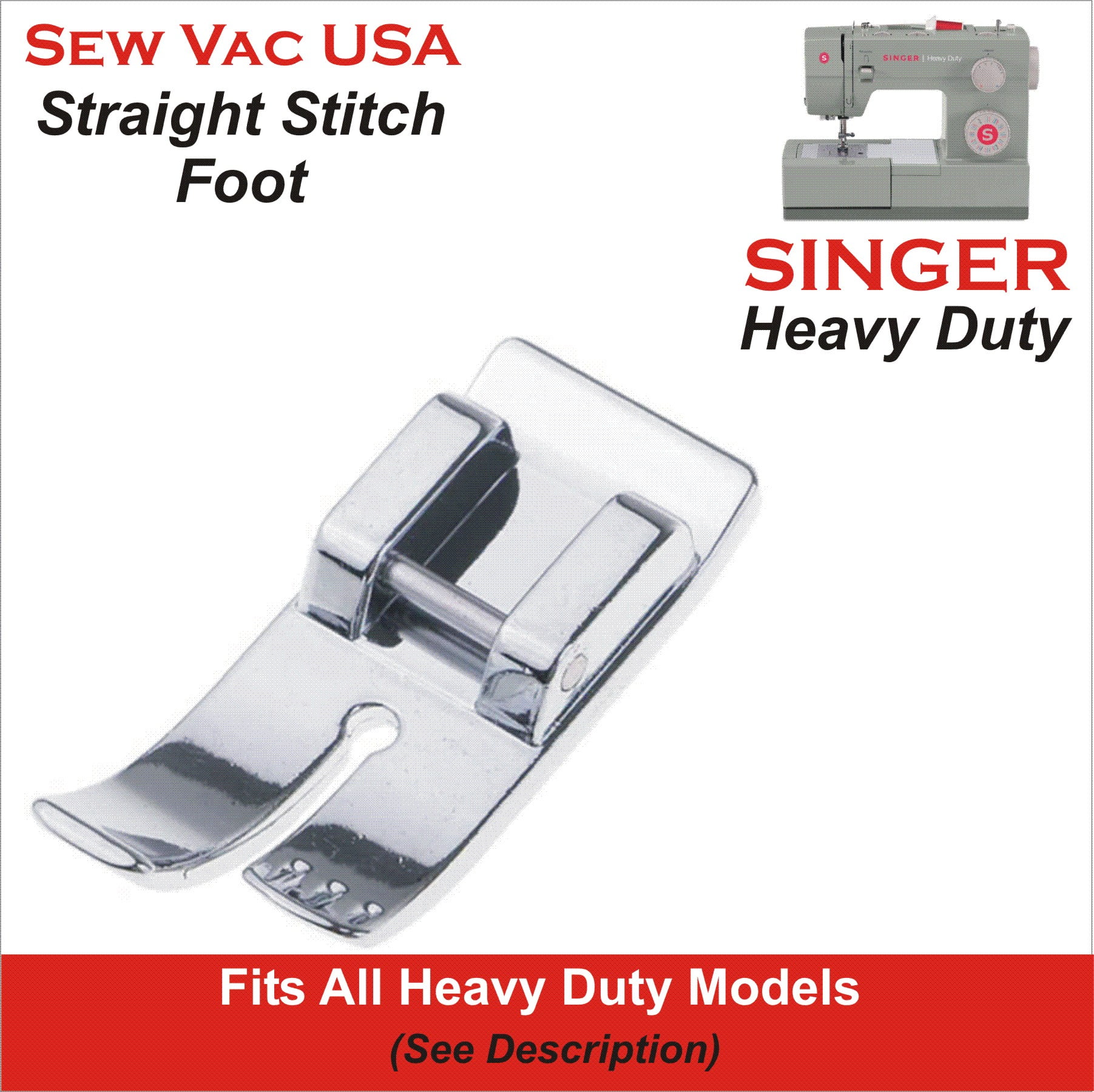 Straight Stitch Presser Foot For SINGER Heavy Duty Model 4423 - Walmart.com