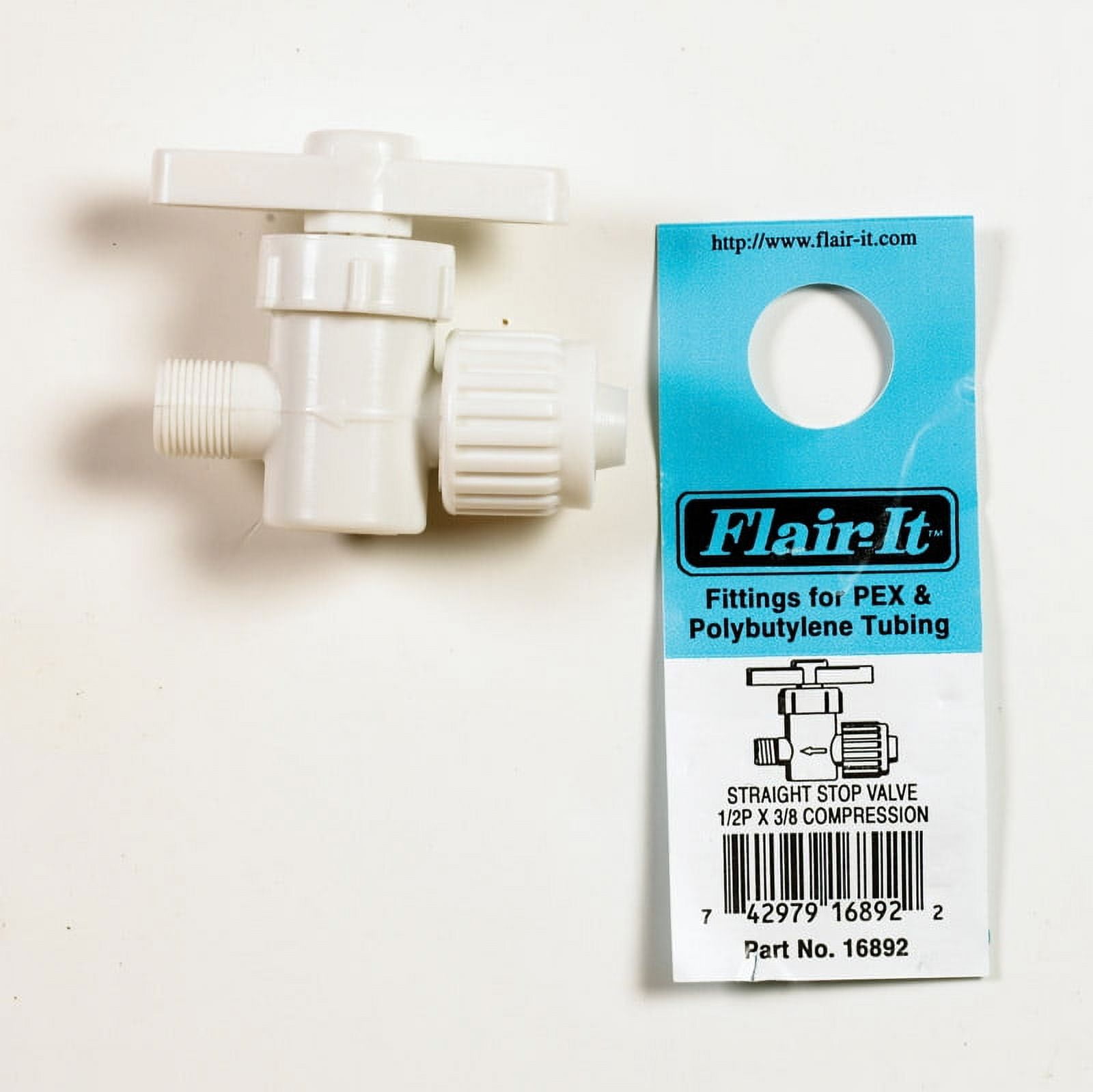 Straight Stop Valve 1/2" X 3/8" Male Compression Thread - Walmart.com