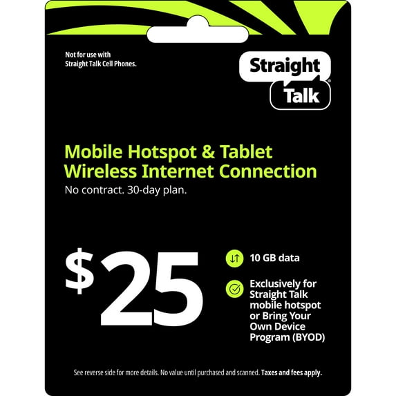 Straight Talk $25 Mobile Hotspot & BYOT Wireless Internet Connection ...