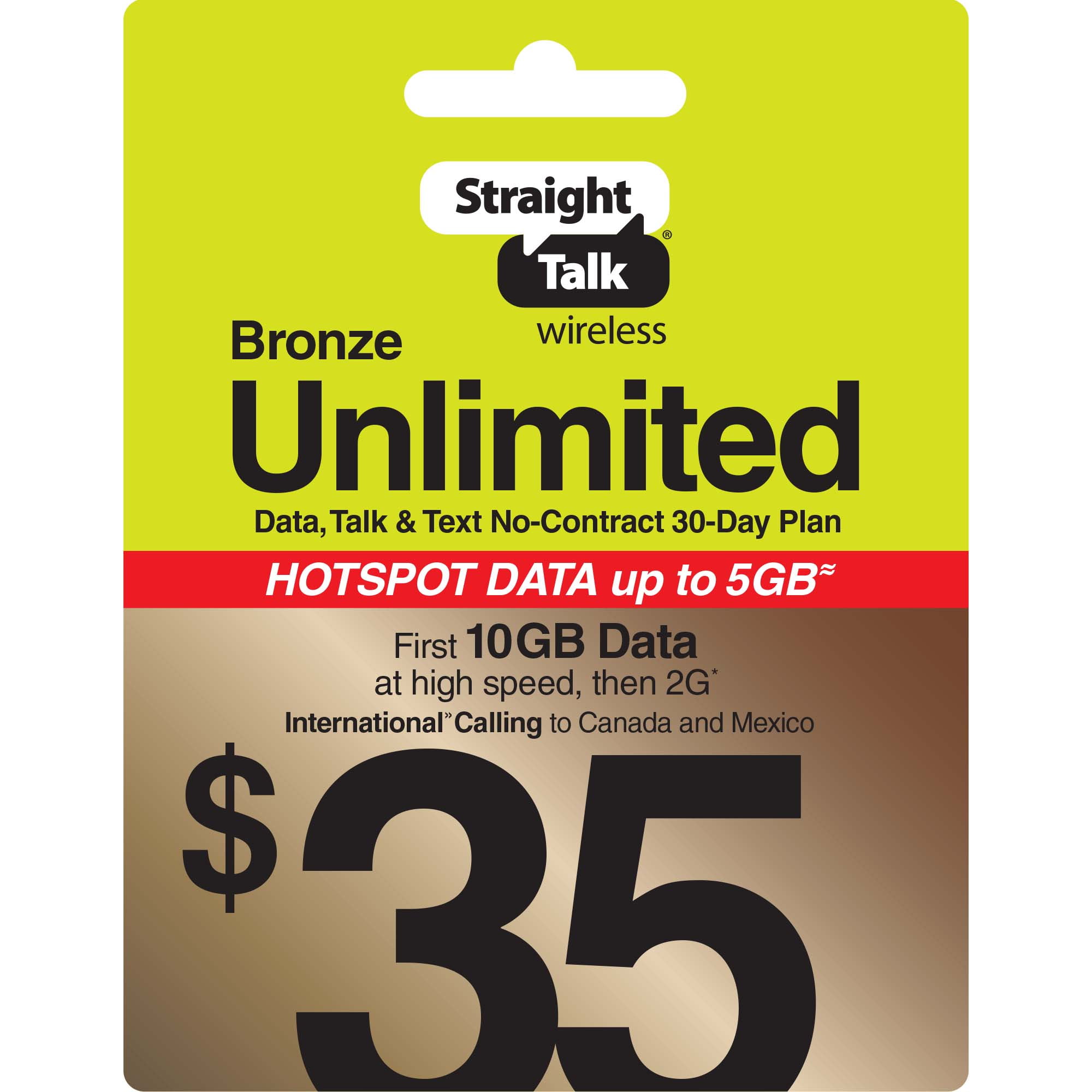 Straight Talk $35 Unlimited Card - Walmart.com