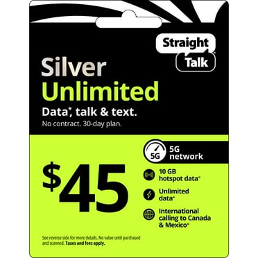 Straight Talk $180 Platinum 4-Line Unlimited 30-Day Prepaid Plan ...