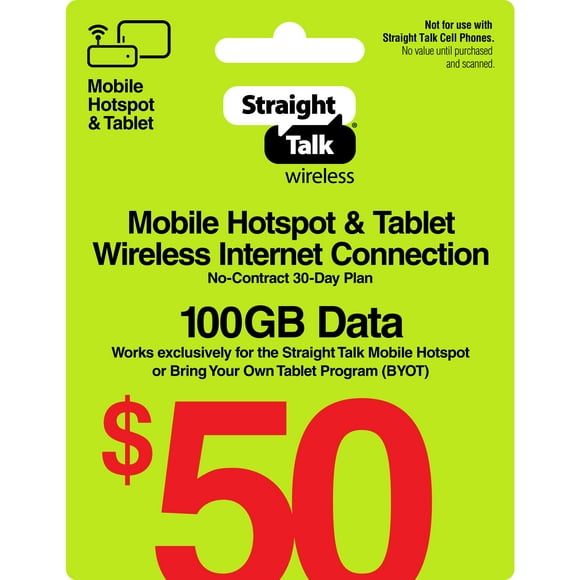 Straight Talk $50 Mobile Hotspot & BYOT Wireless Internet Connection ...
