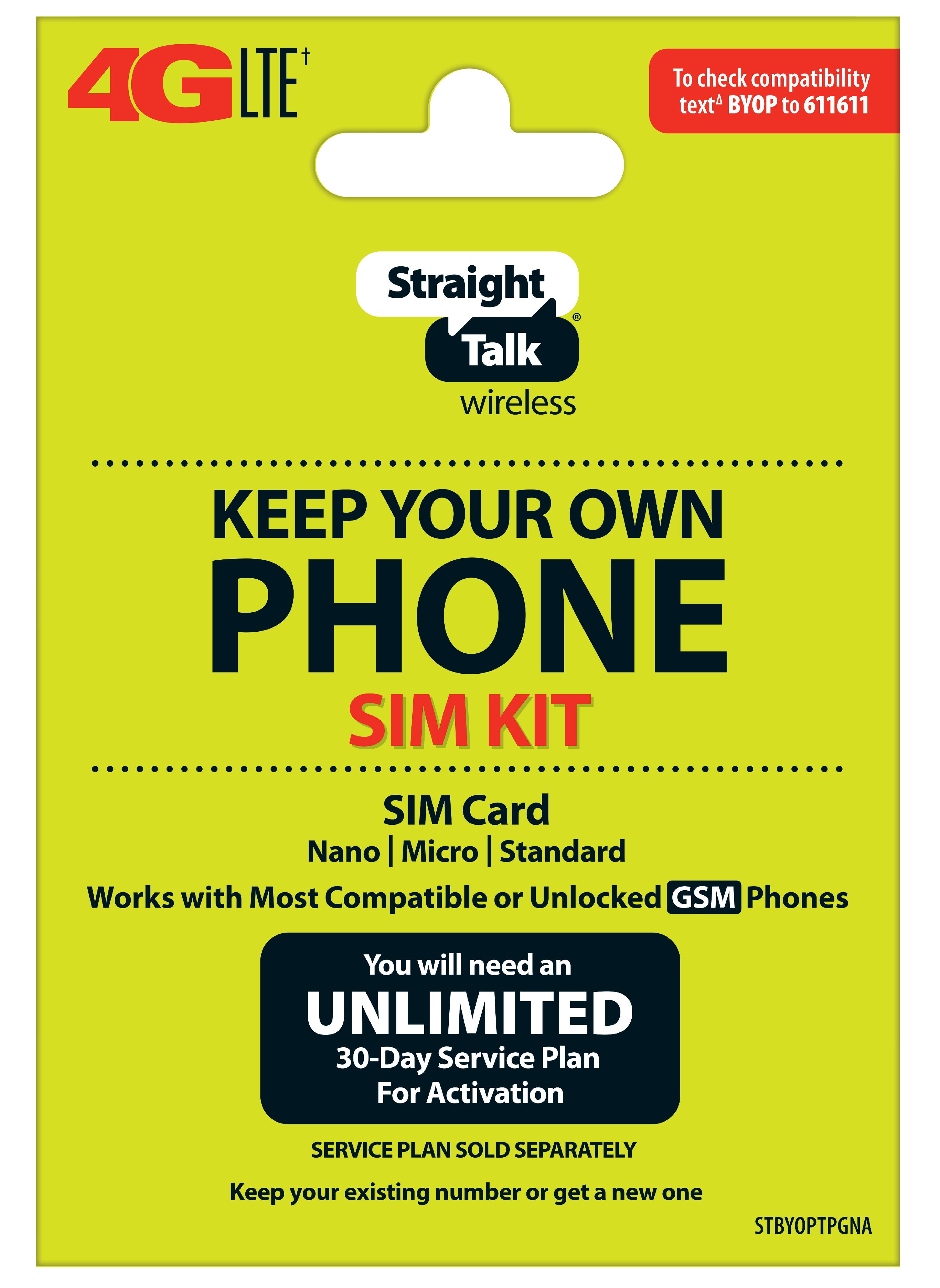 Straight Talk iPhone Sim Card Kit - Walmart.com