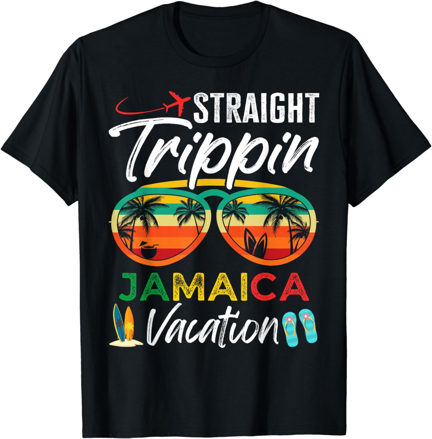 Straight Trippin Jamaica Couples Family Vacation Group Trip T-Shirt ...