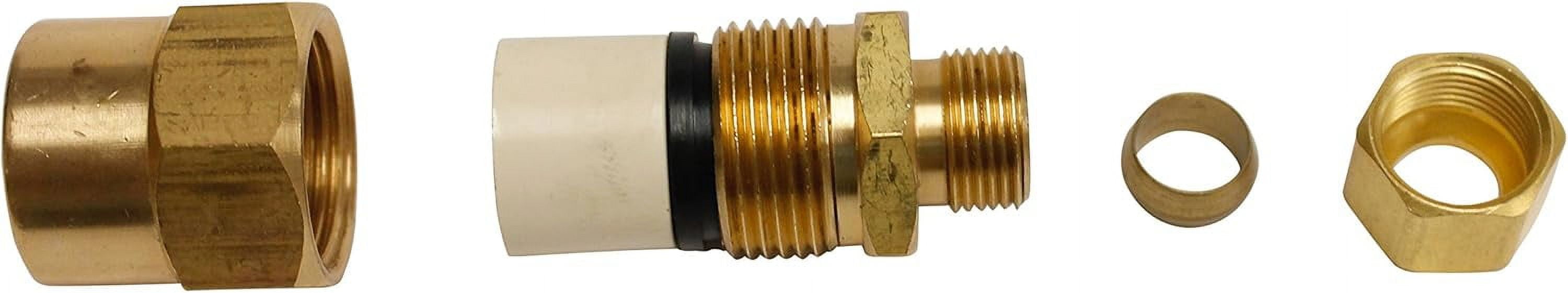 Straight Tube Transition Union, 3/8 X 1/2 In, Compression X Cpvc, No ...