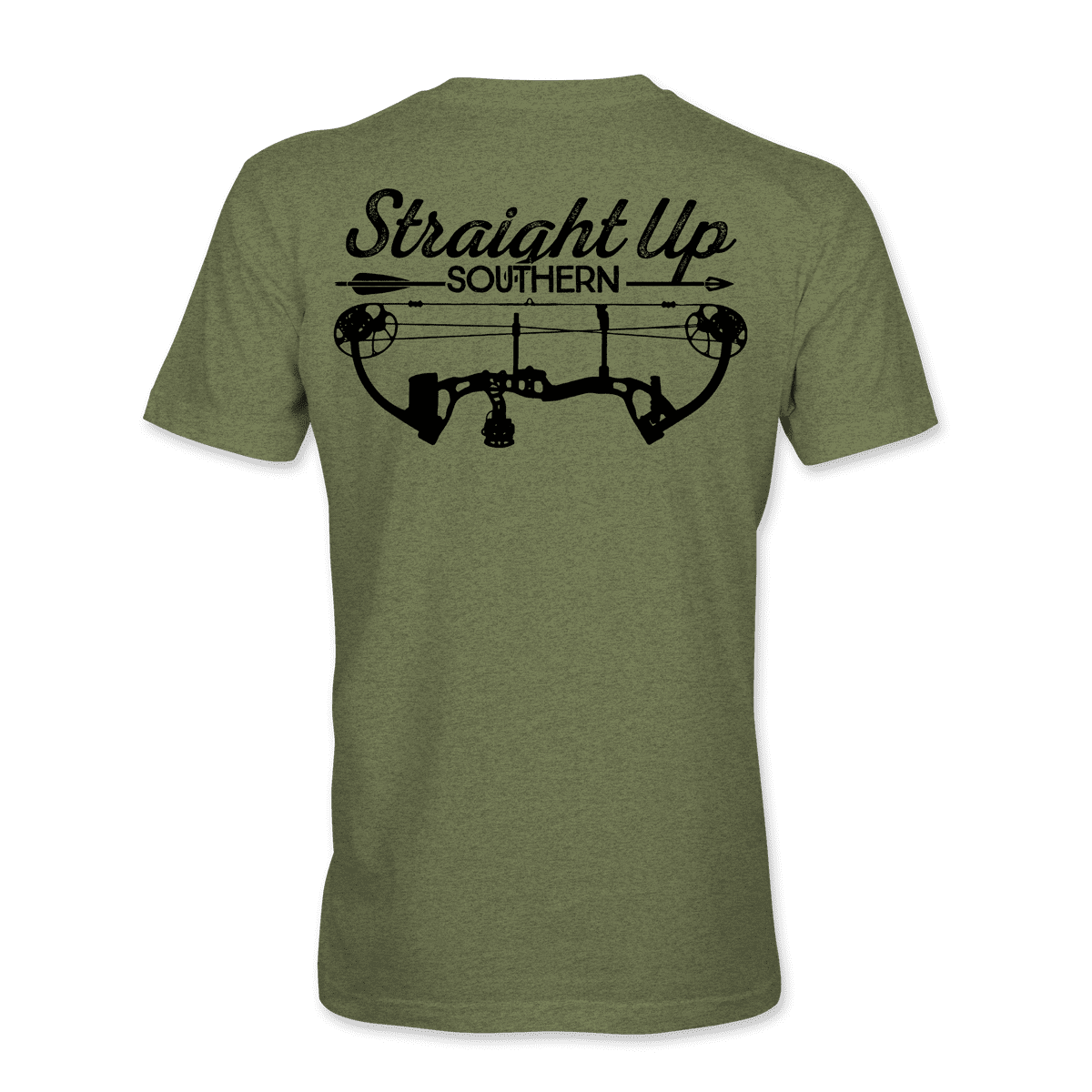 Straight Up Southern Mens Bow Logo Bow Hunting Short Sleeve T-shirt ...