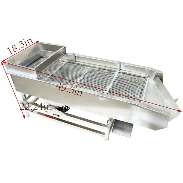 Straight Vibrating Sieve Screen Shaker Electric Linear Sifter Stainless ...