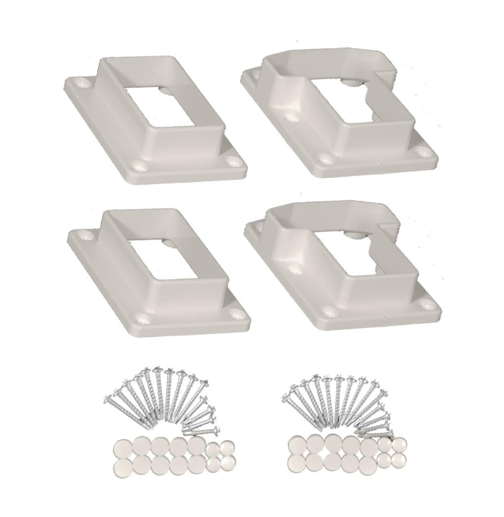 Straight Vinyl Railing Brackets – Straight Porch and Deck Railing ...