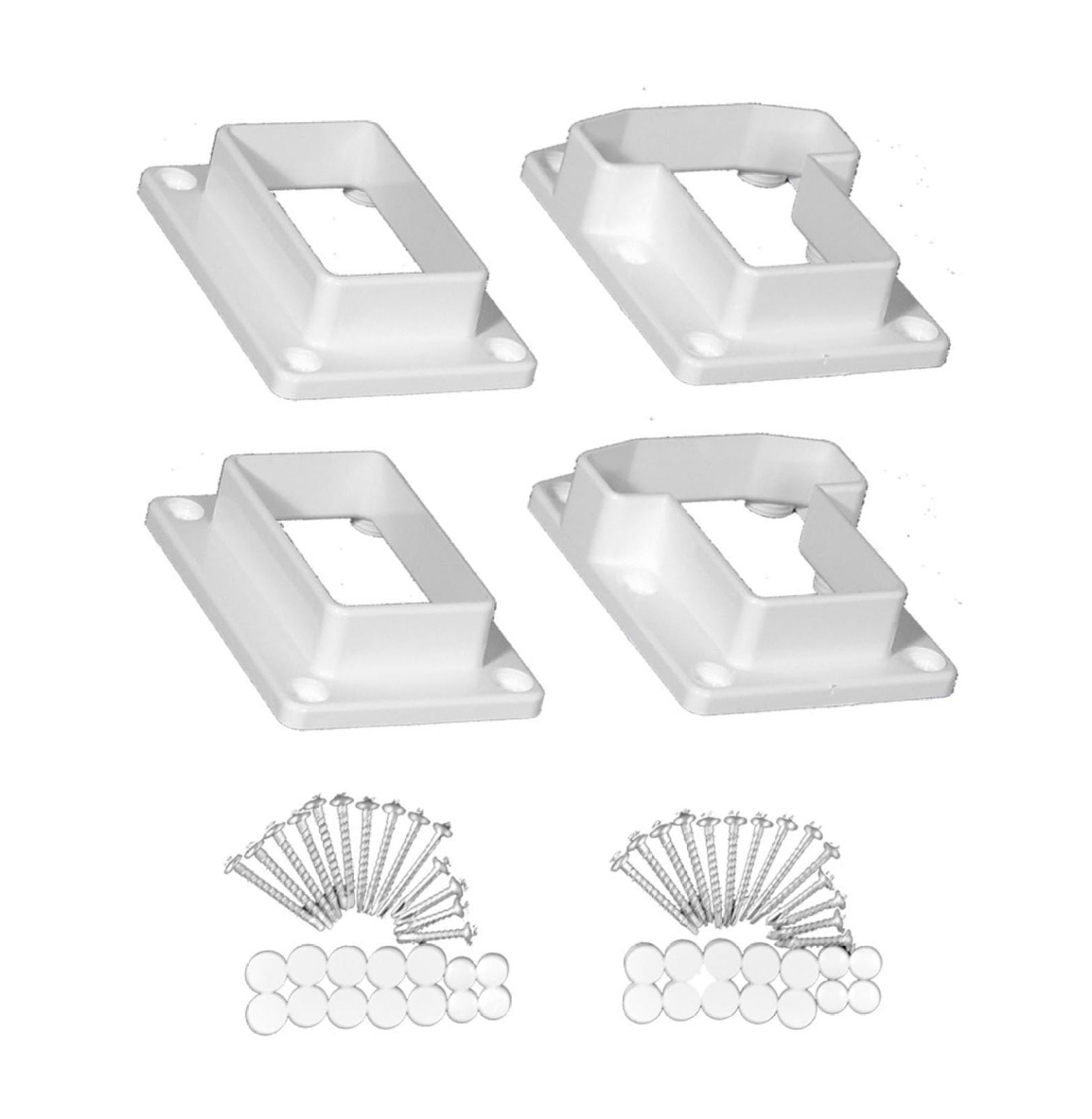 Straight Vinyl Railing Brackets – Straight Porch and Deck Railing ...