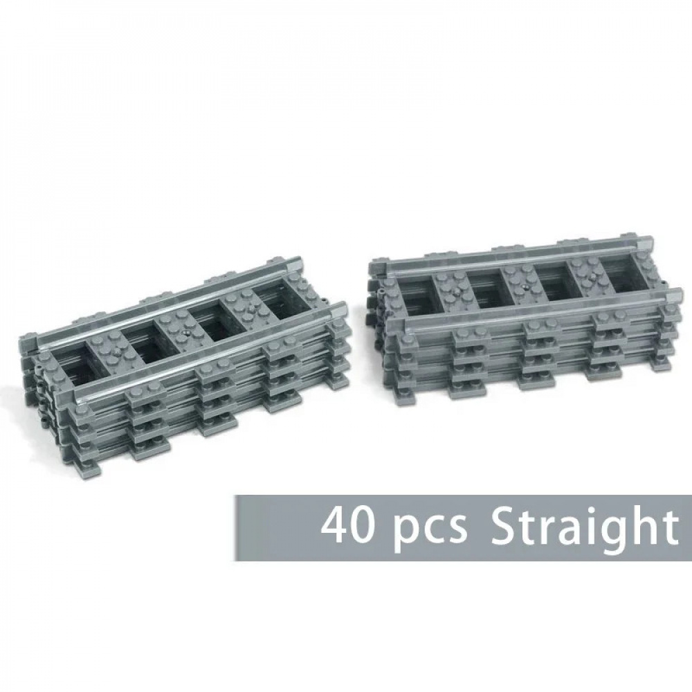 Straight train tracks Curved accessories car blocks Building Sets DIY ...
