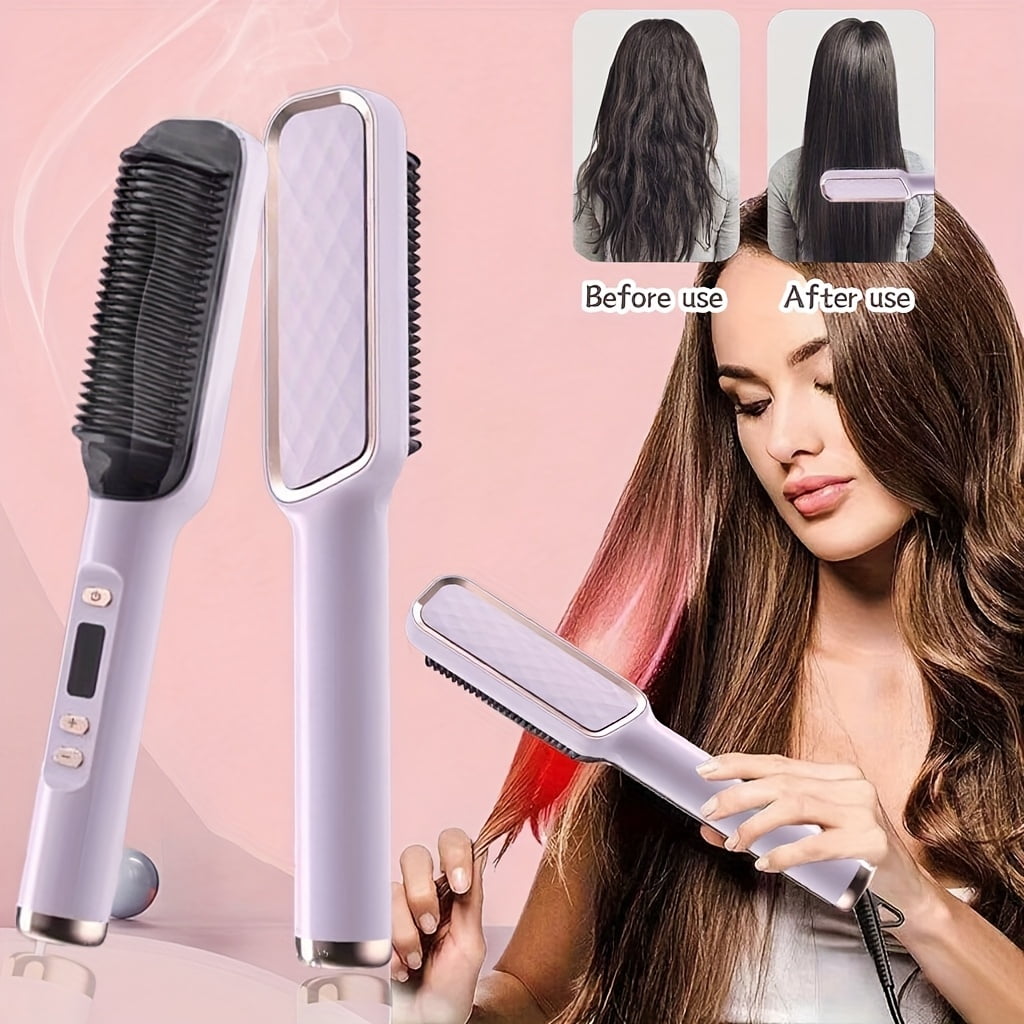 Straightener Styler Comb Fast heating LCD display Temperature ...