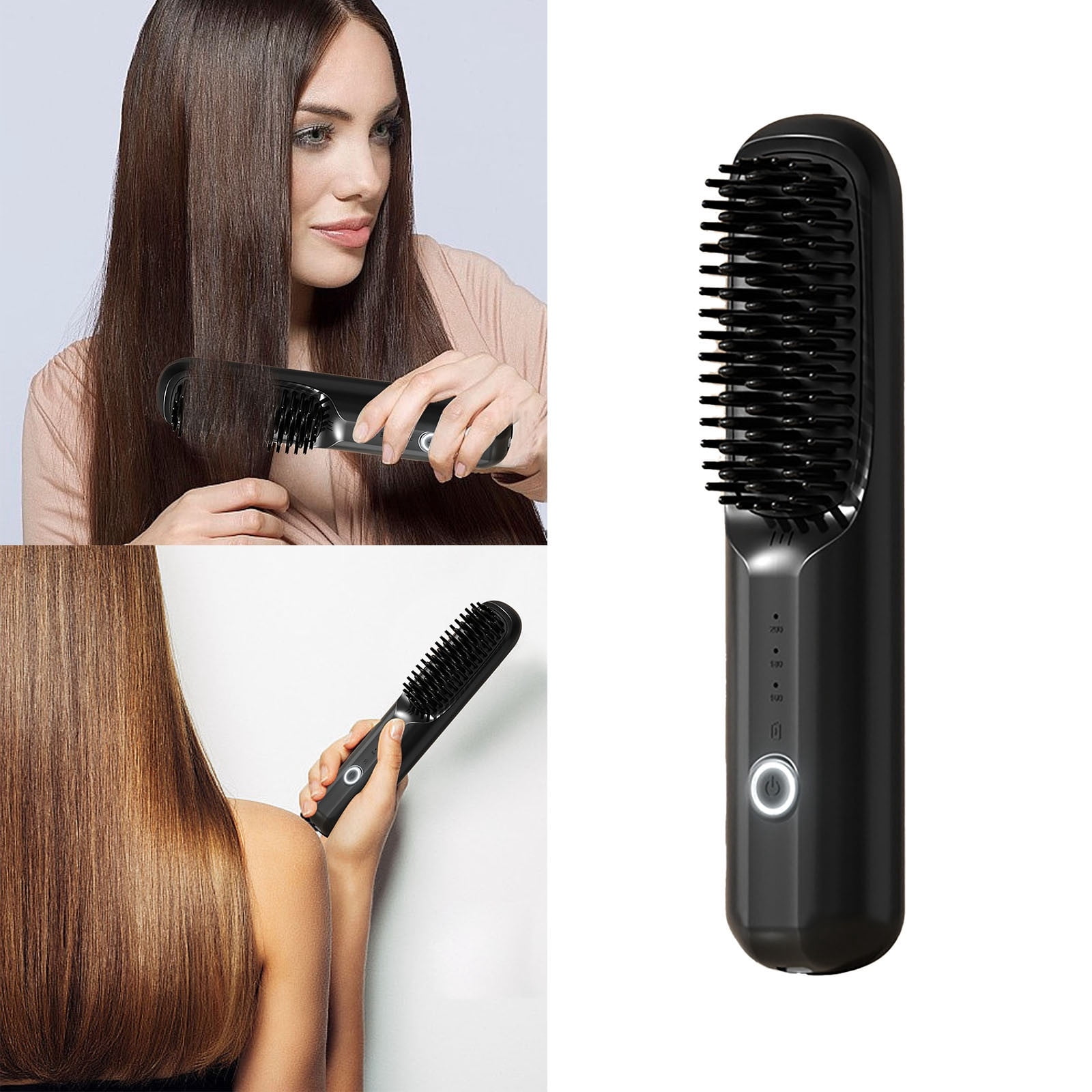 Straightening Hair Brush for Sleek Smooth Locks Styling Tool with Advanced Heat Technology for ...