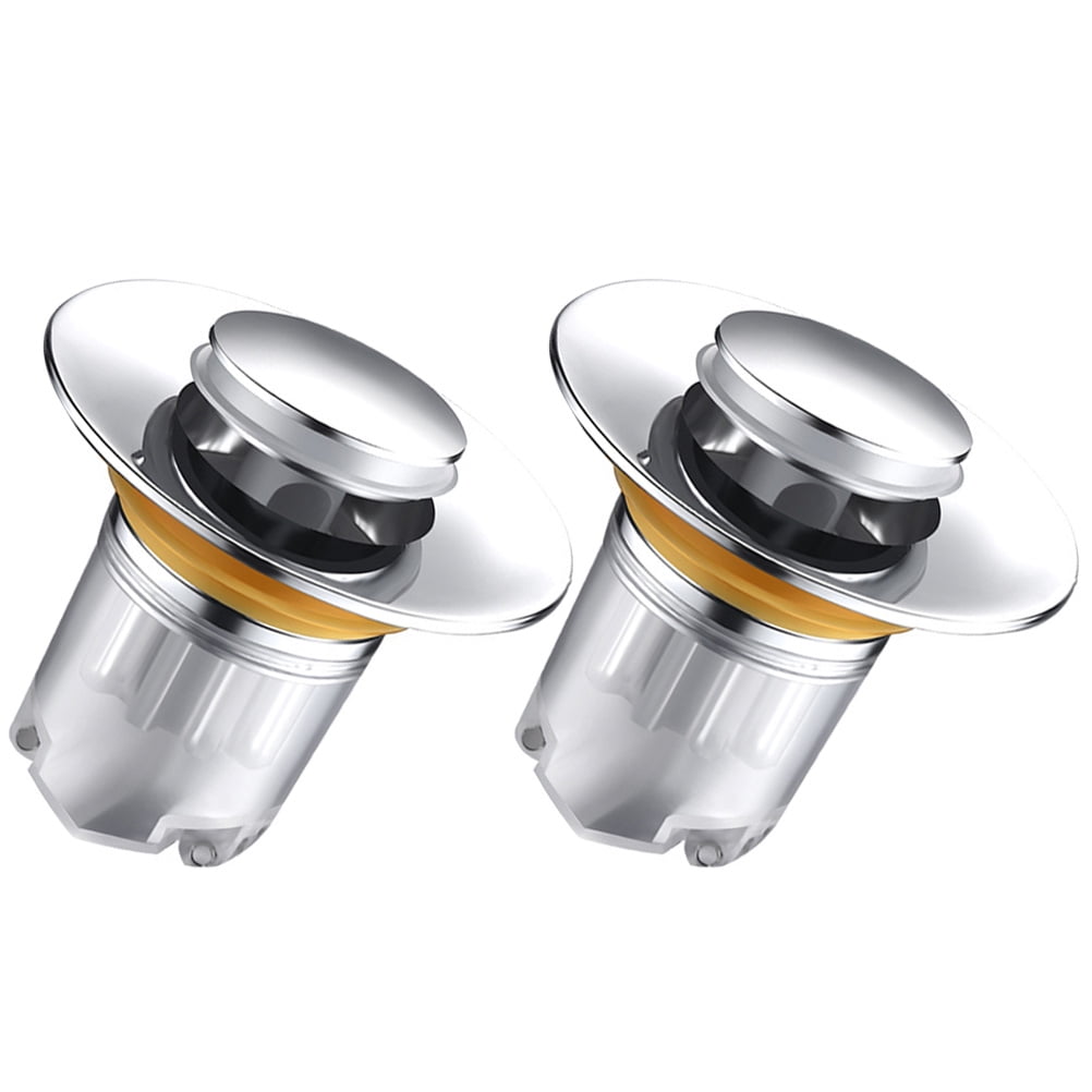 Strainer 2 Pcs Bath Tub Drain Bathroom Drainer Compression Sink Plug ...