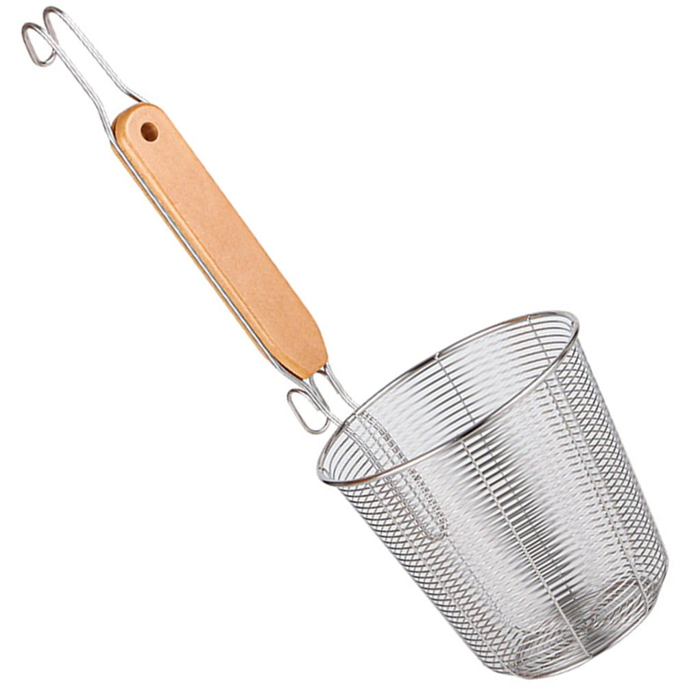 Strainer Basket Pasta with Handle Kitchen Mesh Spider Vegetable Miss ...