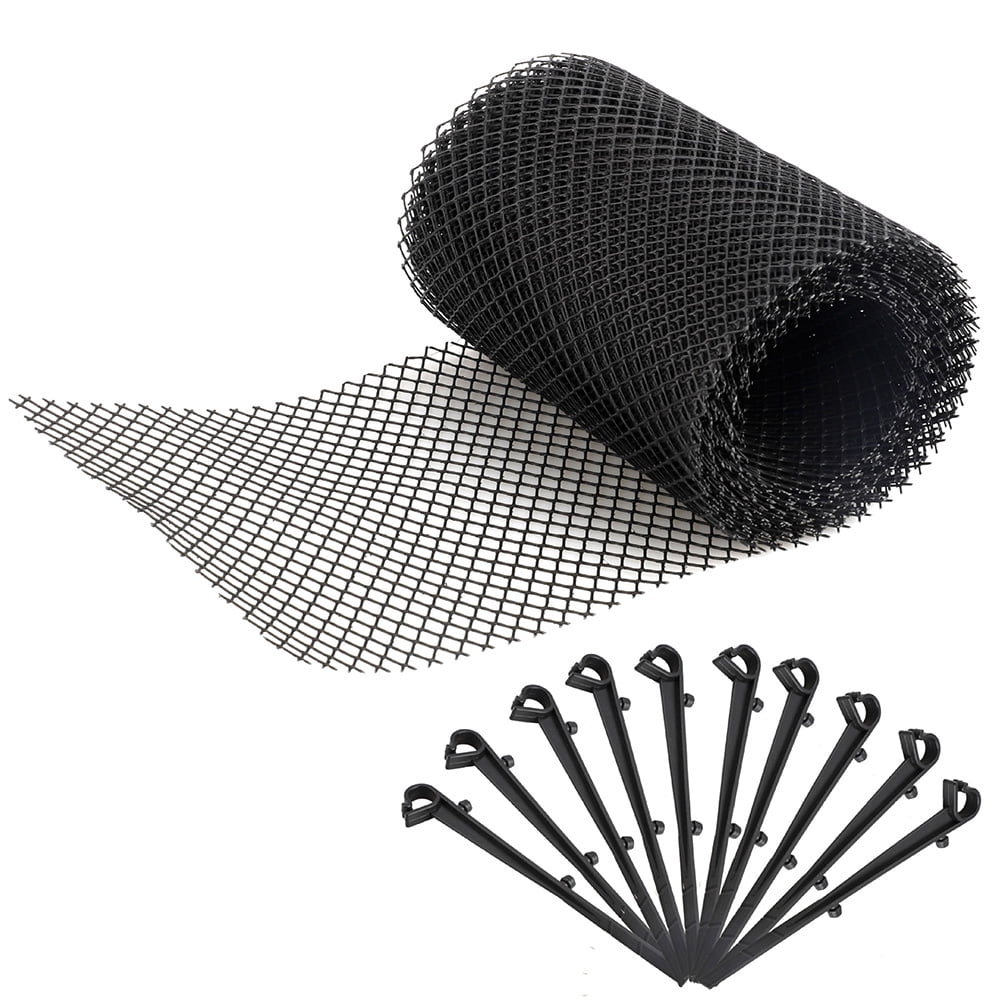 FUEENIRVA Leaf Guard Gutter Cover Black PP Preventing Drain Blockages ...