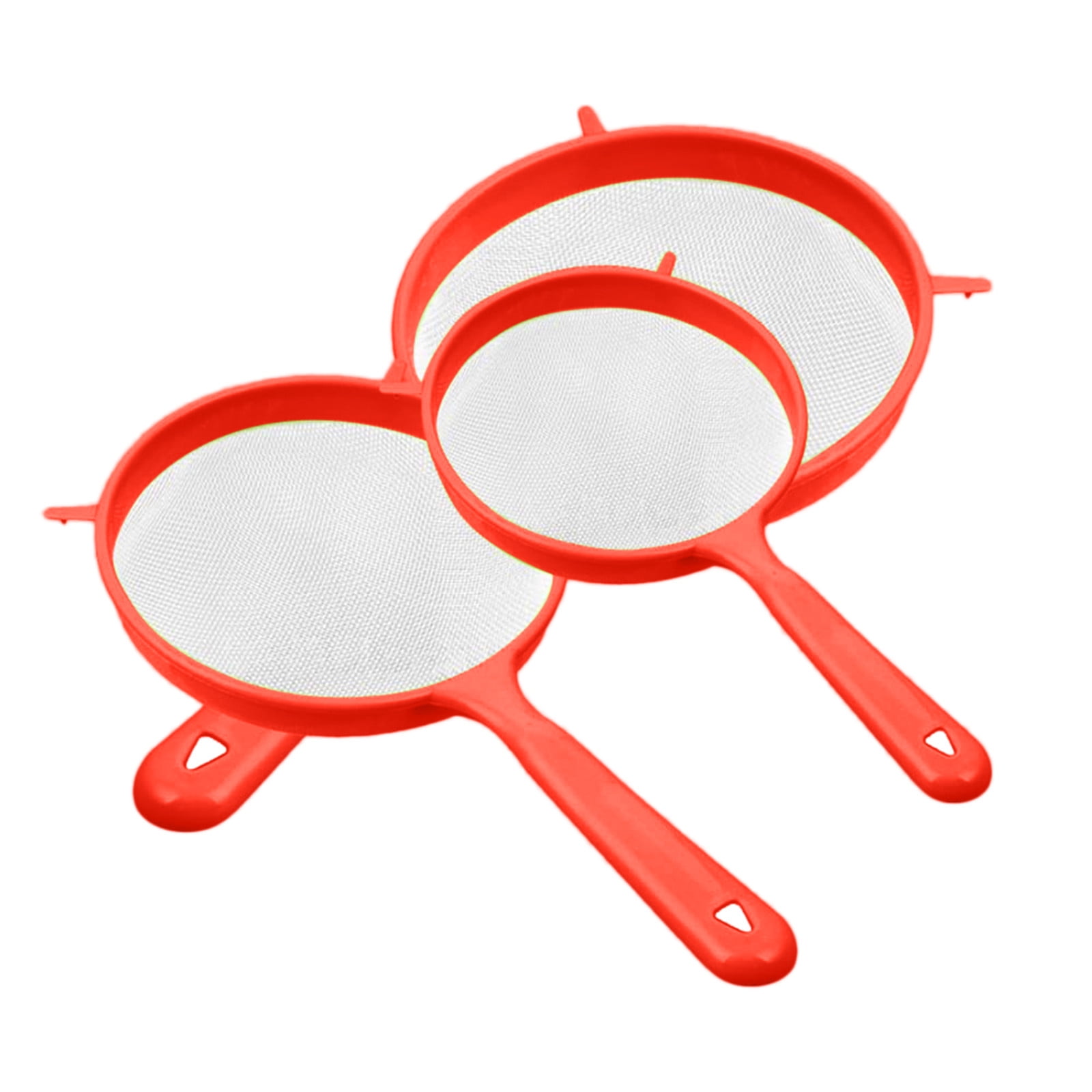 Strainer Set, 3-Size Non-Metal Sieve with Fine Mesh for Grains, Milk ...