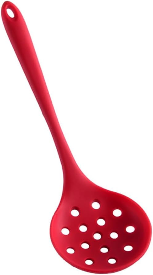 Strainer Spoon Silicone Silicone Wok Skimmer Spoon Non Stick Slotted ...