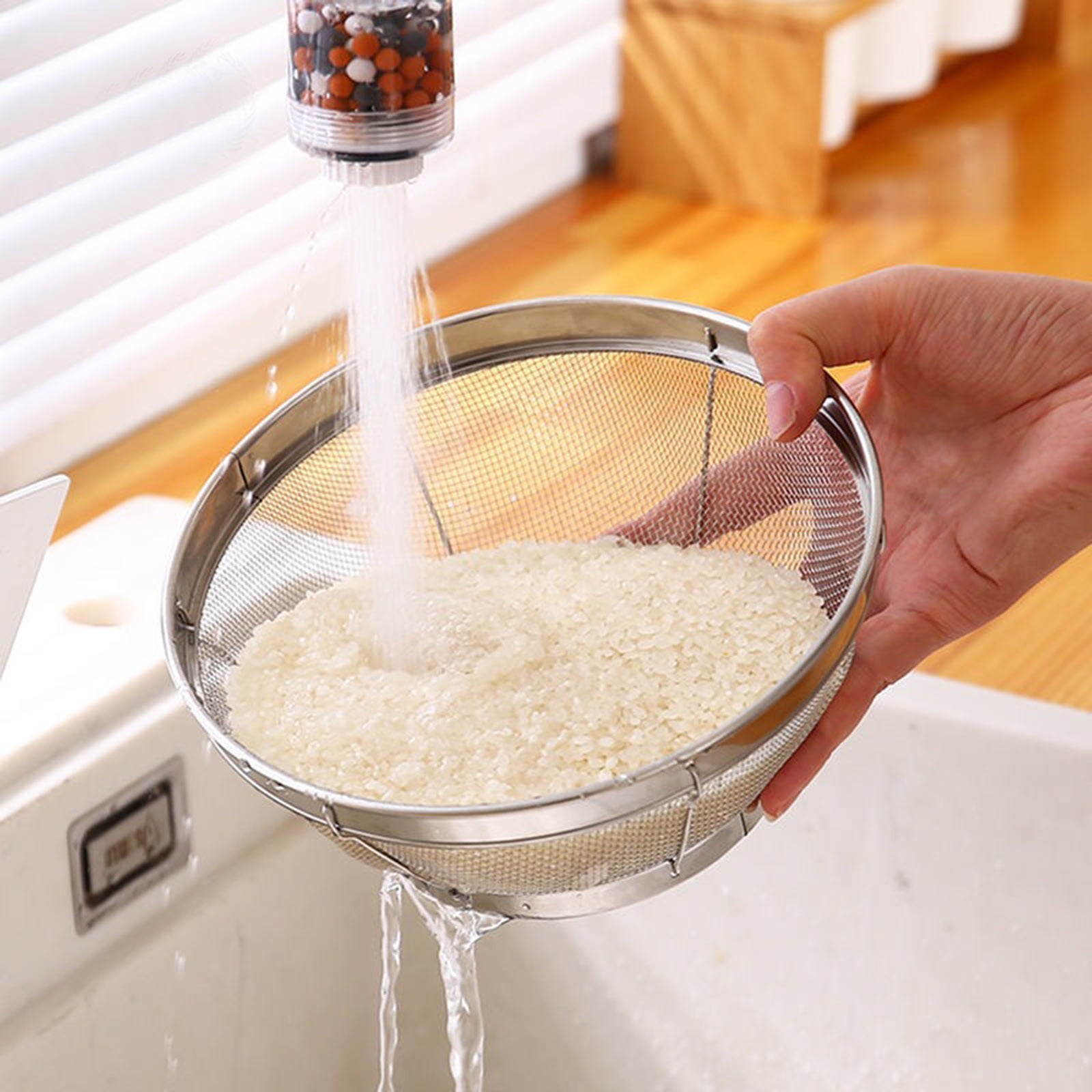 Strainers for Kitchen, 18/8 Stainless Steel Colander, Fine Mesh ...