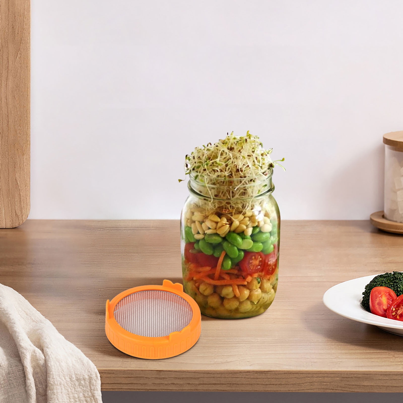 Strainers - Ma Son Jar Sprouting Lid with Stainless Steel Screen for ...