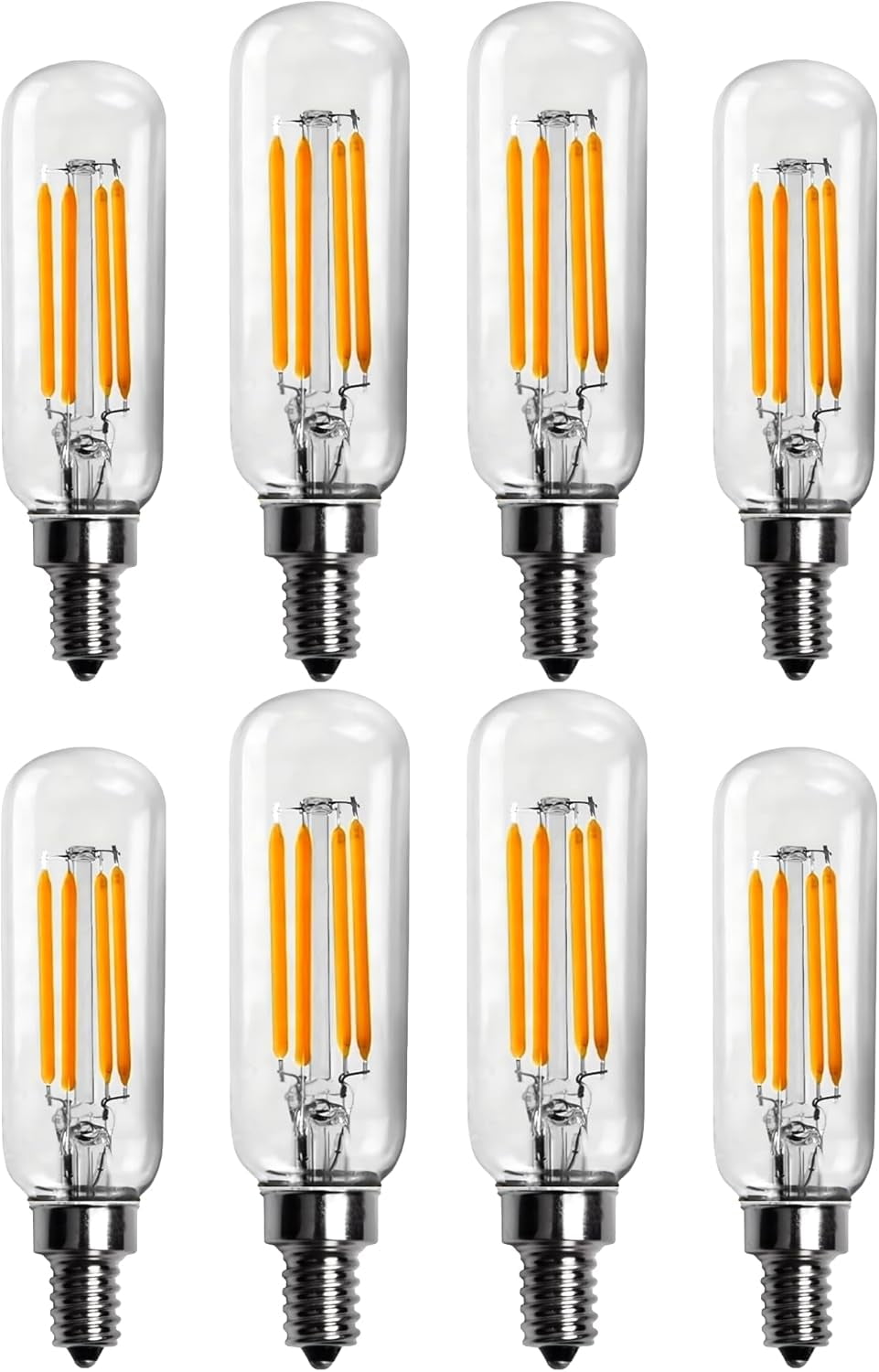 Strak LED 40W Equivalent Clear Filament 2700K T25 Candelabra Base E12 ...