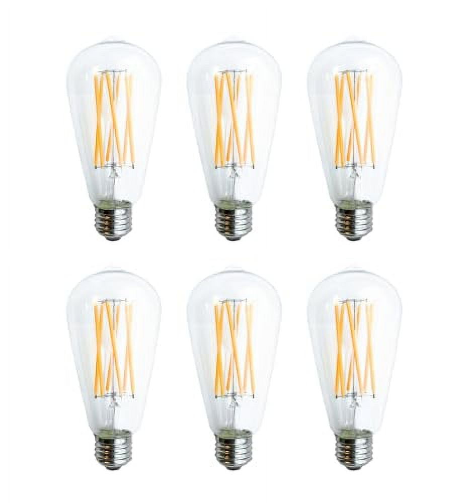 Strak Led ST 64 Filament Dimmable Vintage Edison Bulbs, 6.5W- 60W, 700 ...