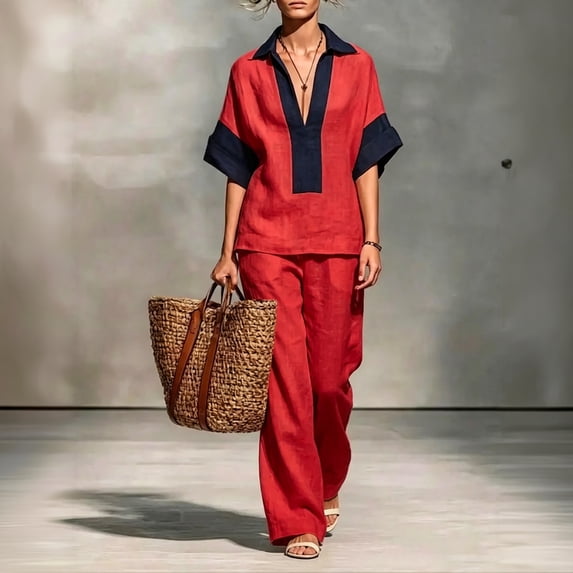Stralyhd 2 Piece Womens Lounge Set 2026 Summer Oversized Set Loose ...