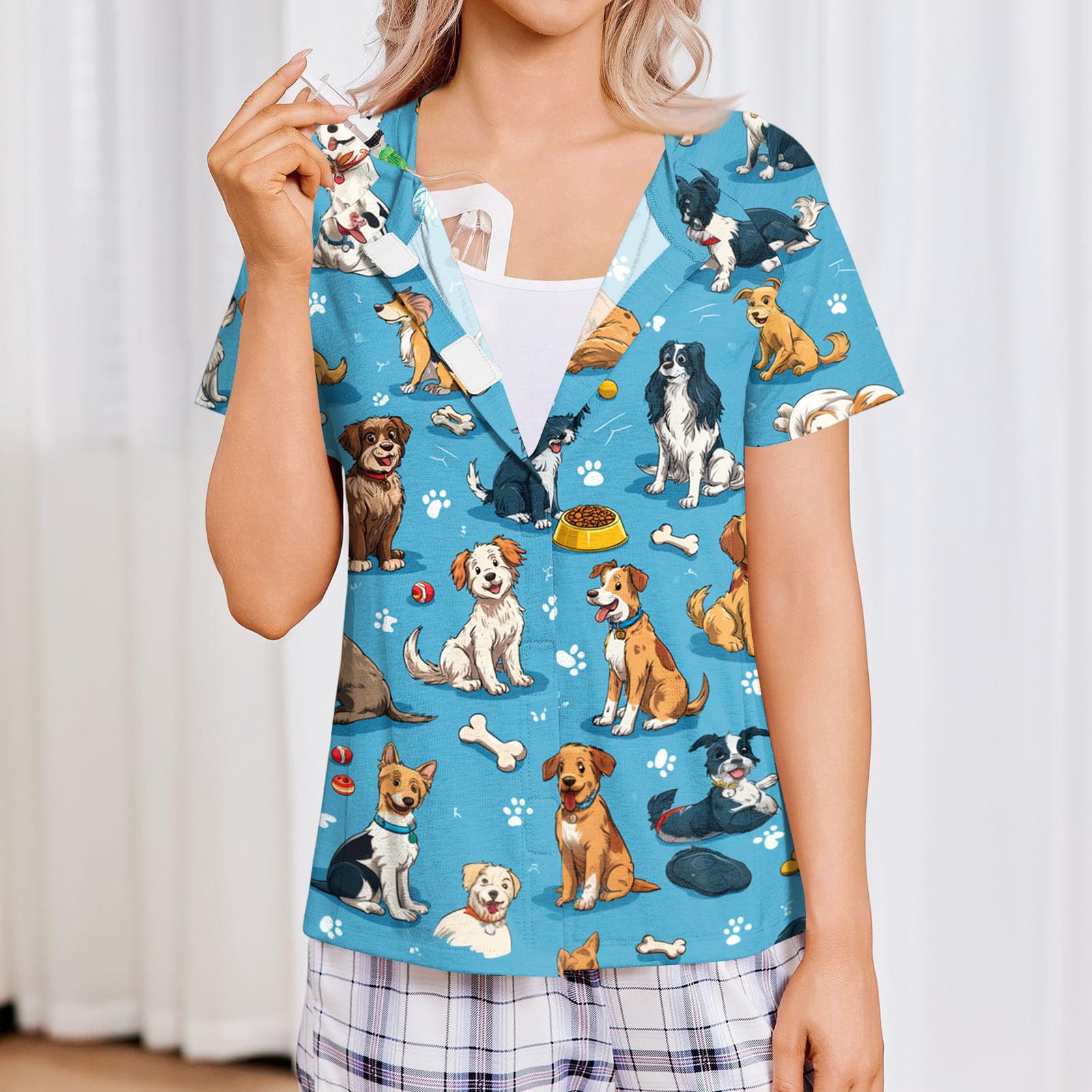 Stralyhd Post Shoulder Surgery Shirts for Women Short Sleeve Magnetic ...