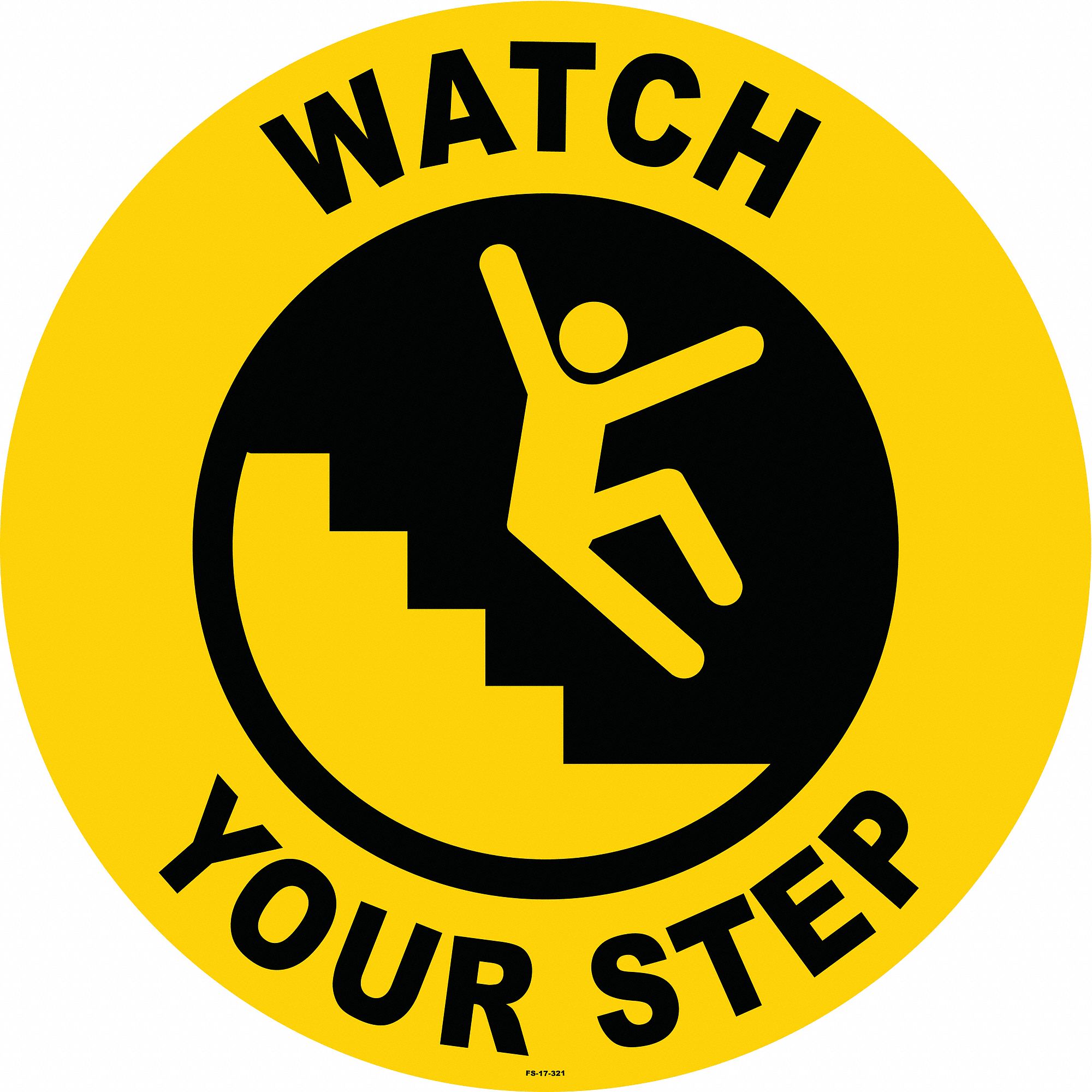 Stranco Anti-Slip Floor Sign,17 in x 17 in,Vinyl FS-17-321 - Walmart.com