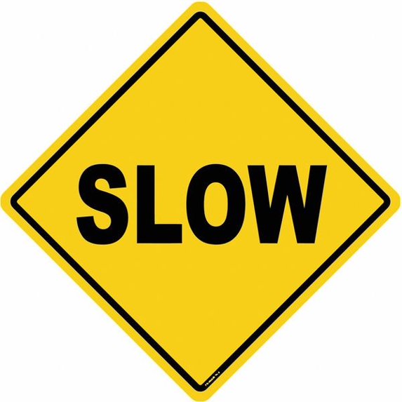 Anti-Slip Floor Sign, 17 in H, 17 in W, Vinyl, Diamond, English, FS ...