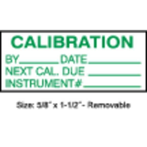 Stranco Calibration Label,ENG,Green/White,PK350 TCR-22133 - Walmart.com