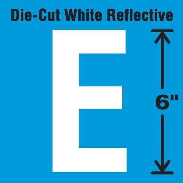 Stranco Die-Cut Reflective Letter Label,E,6In H DWR-6-E-EA - Walmart.com