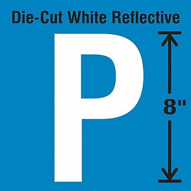 Stranco Die-Cut Reflective Letter Label, P DWR-SINGLE-8-P - Walmart.com