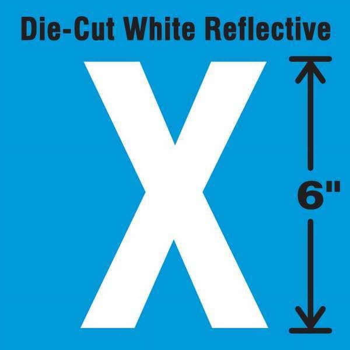 Stranco Die-Cut Reflective Letter Label,X,6In H DWR-6-X-EA - Walmart.com