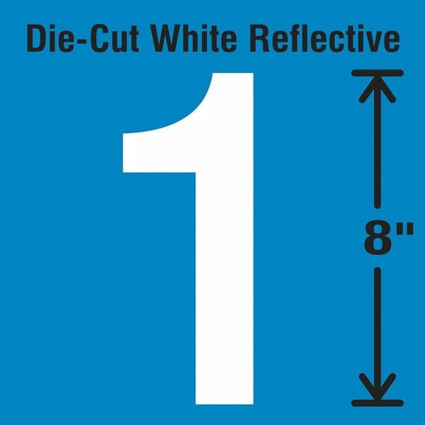 Stranco Die-Cut Reflective Number Label, 1 DWR-SINGLE-8-1 - Walmart.com