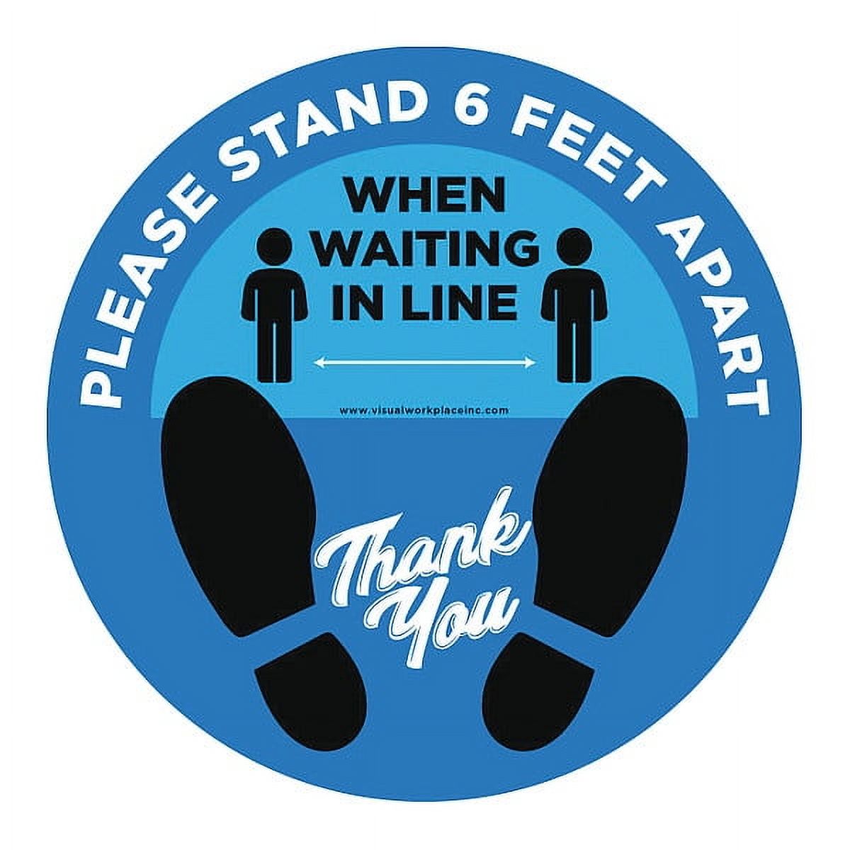 Stranco Floor Decal,17"H,17"W,Vinyl,Circle FS-17-728 - Walmart.com