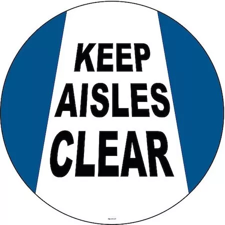 Stranco Fs-17-117 Anti-Slip Floor Sign, 17 In H, 17 In W, Vinyl, Circle ...